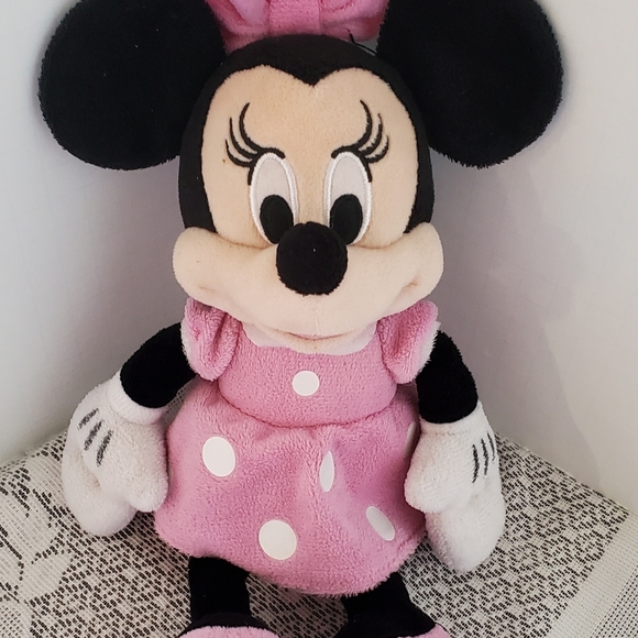 Disney | Toys | Disney Minnie Mouse Pink Dress 1 Plush Lovey Doll ...